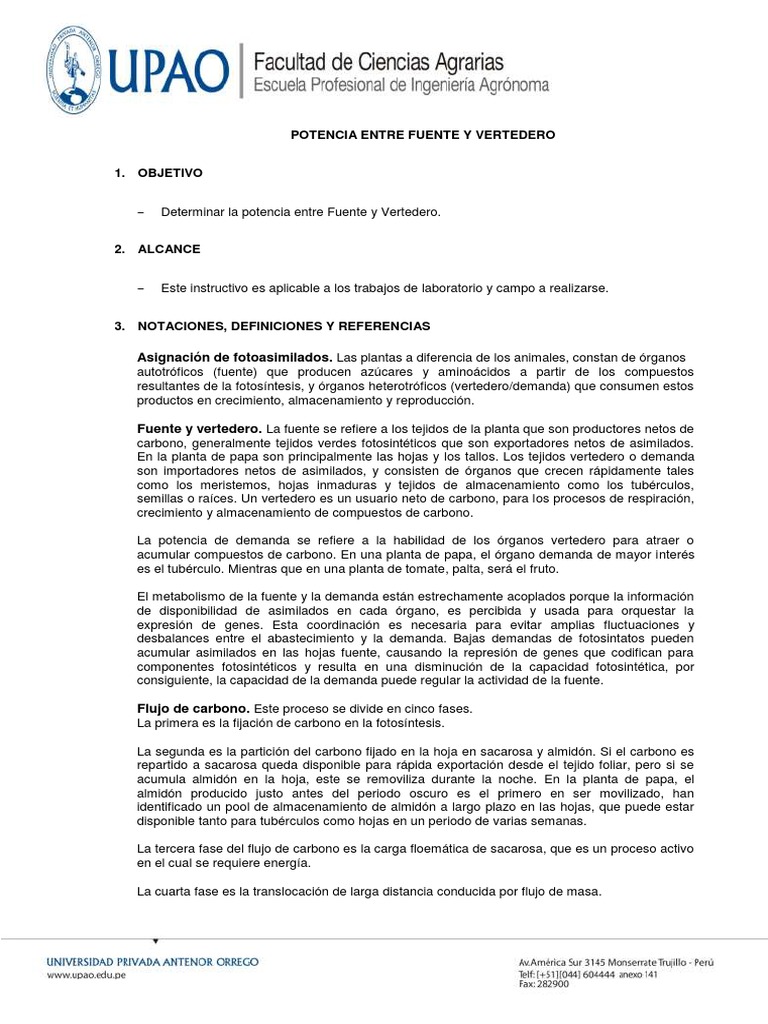 Relacion Fuente Sumidero | PDF | Fotosíntesis | Plantas