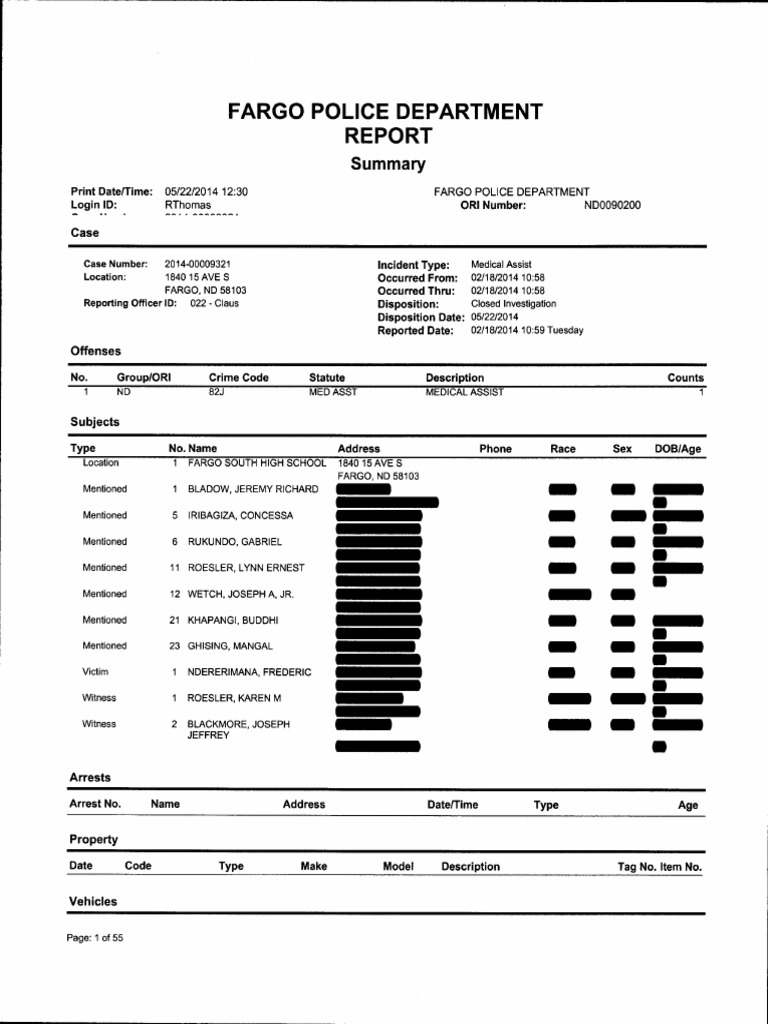 Fargo Police Department Report On Pool Incident | PDF | Cardiopulmonary ...