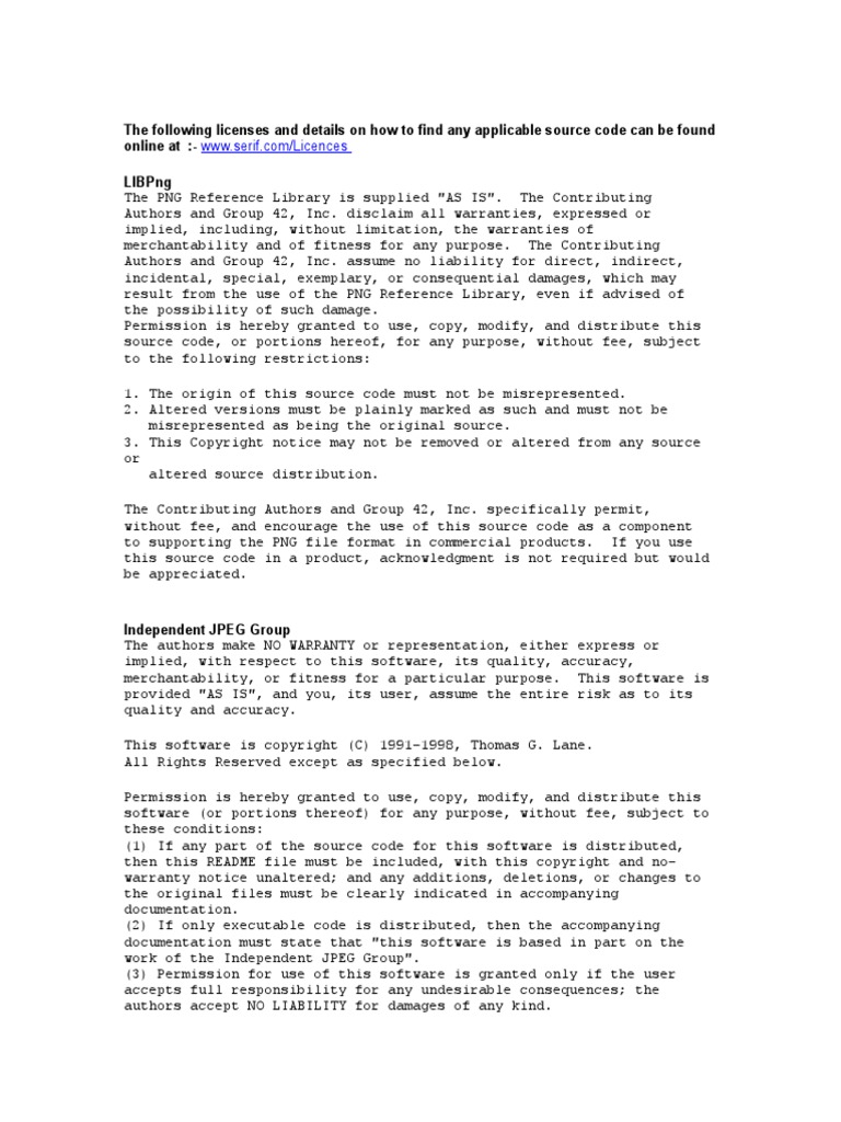 Licenses | Free Software | License
