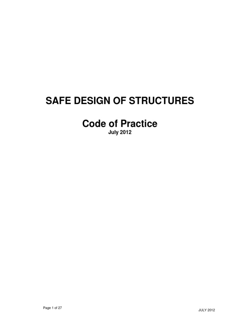 Safe Design of Structures Code 2012 | PDF | Risk Management ...