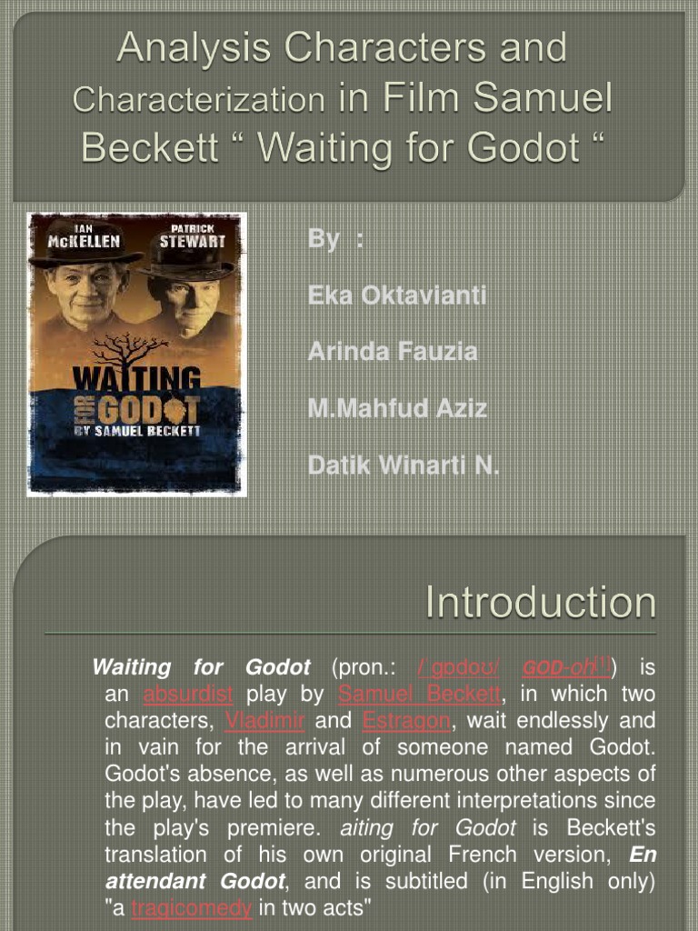 Analysis Characters Waiting For Godot | PDF