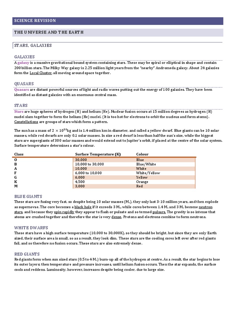 Student's Guide To Year 9 and 10 Science (Stage 5) | PDF | Stars | Velocity