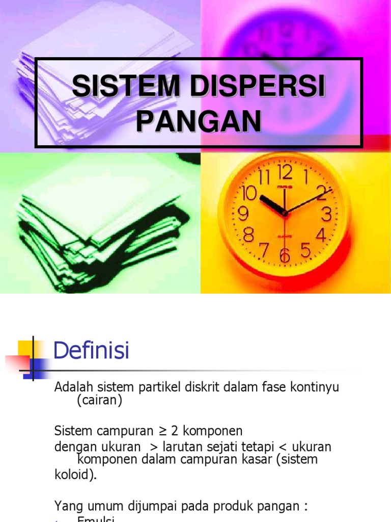 Sistem Dispersi Bahan Pangan | PDF
