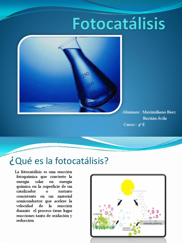 Fotocatálisis | PDF | Catálisis | Reacciones químicas