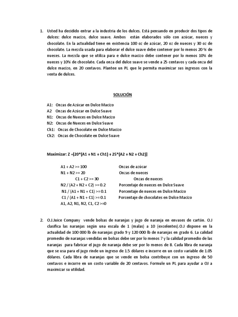 Ejercicios de Invope Parte Anais | PDF | Gasolina | Petróleo