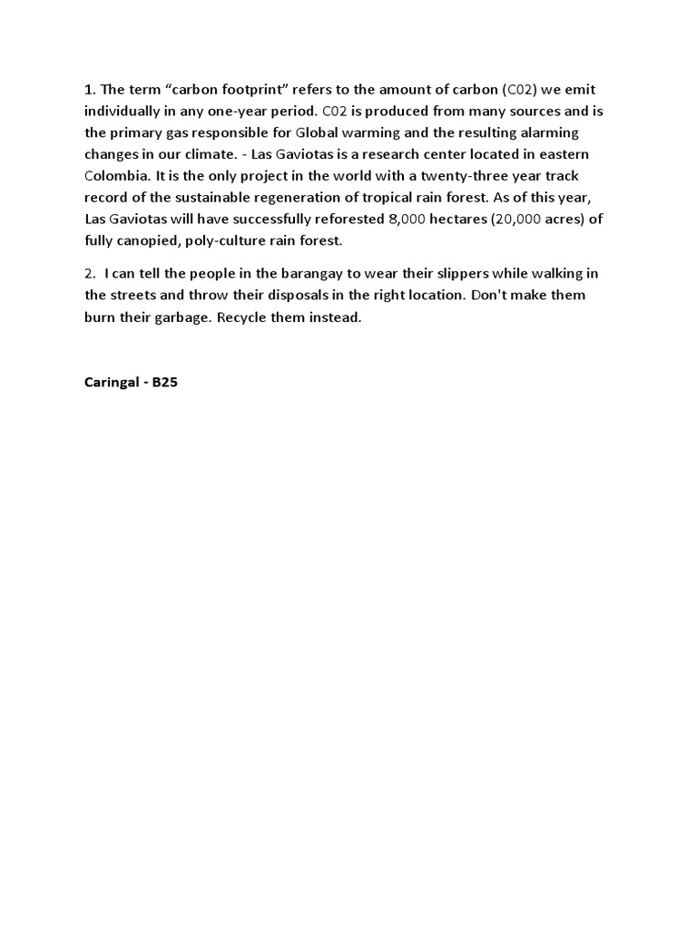 Caringal - B25 | PDF