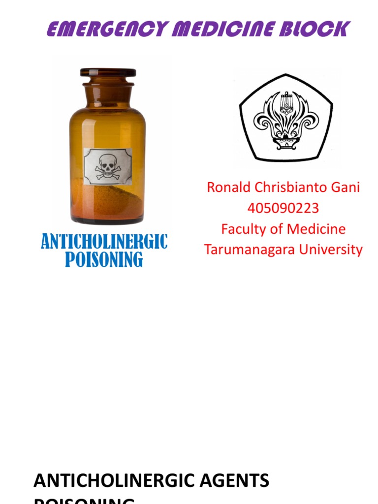 Anticholinergic Poisoning Overview | PDF