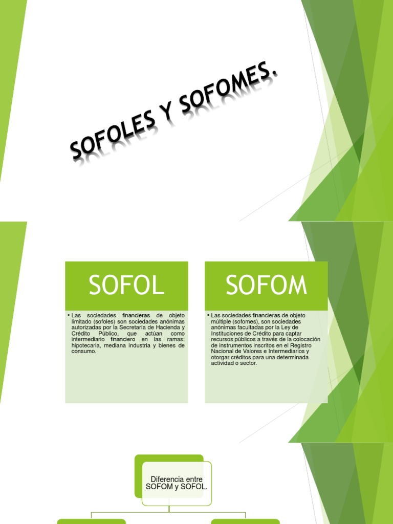 SOFOL y SOFOM: Opciones de Financiamiento | PDF | Bancos | Pequeñas y medianas empresas