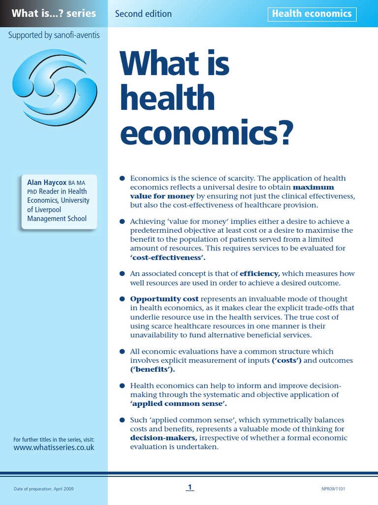 What Is Health Economics | PDF | Cost–Benefit Analysis | Economics