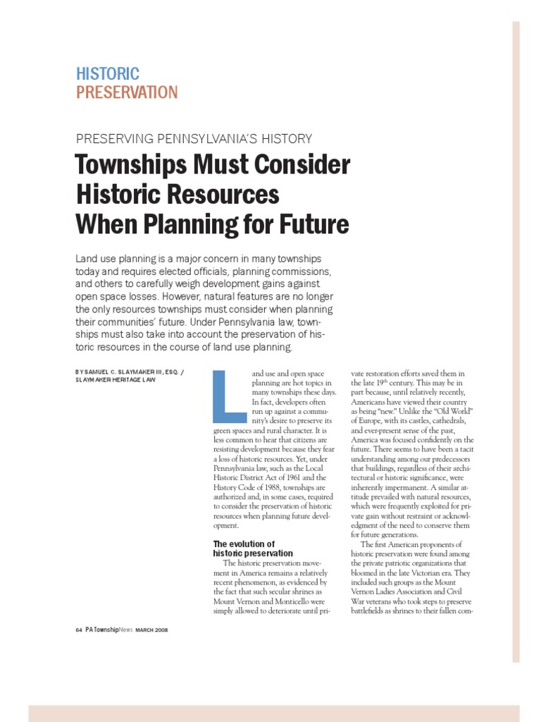 Historicpreservation Mar08 | PDF | Historic Preservation | Zoning