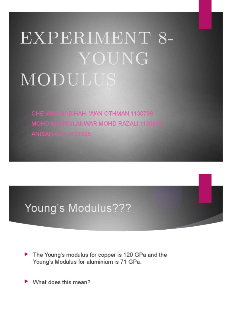 YOUNG MODULUS - Physics | PDF | Young's Modulus | Stiffness