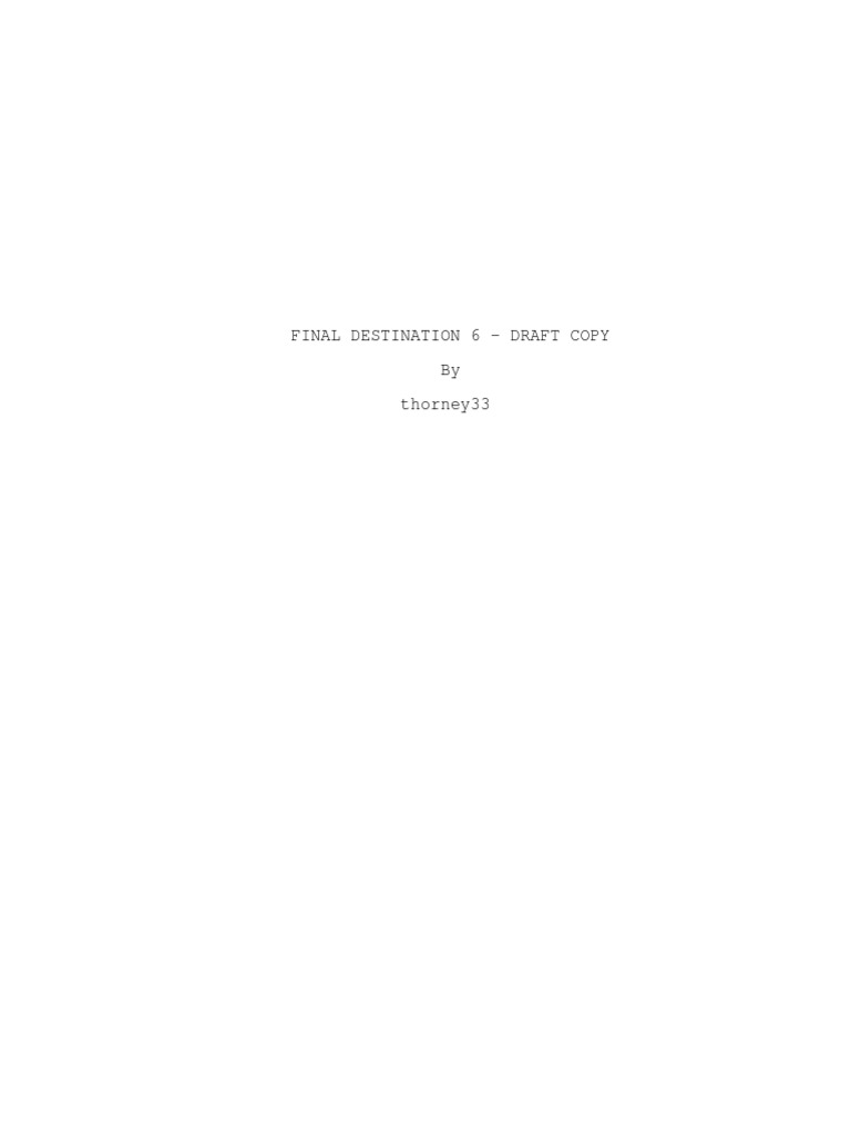Final Destination 6: Paintball Panic Scene | PDF | Leisure | Nature