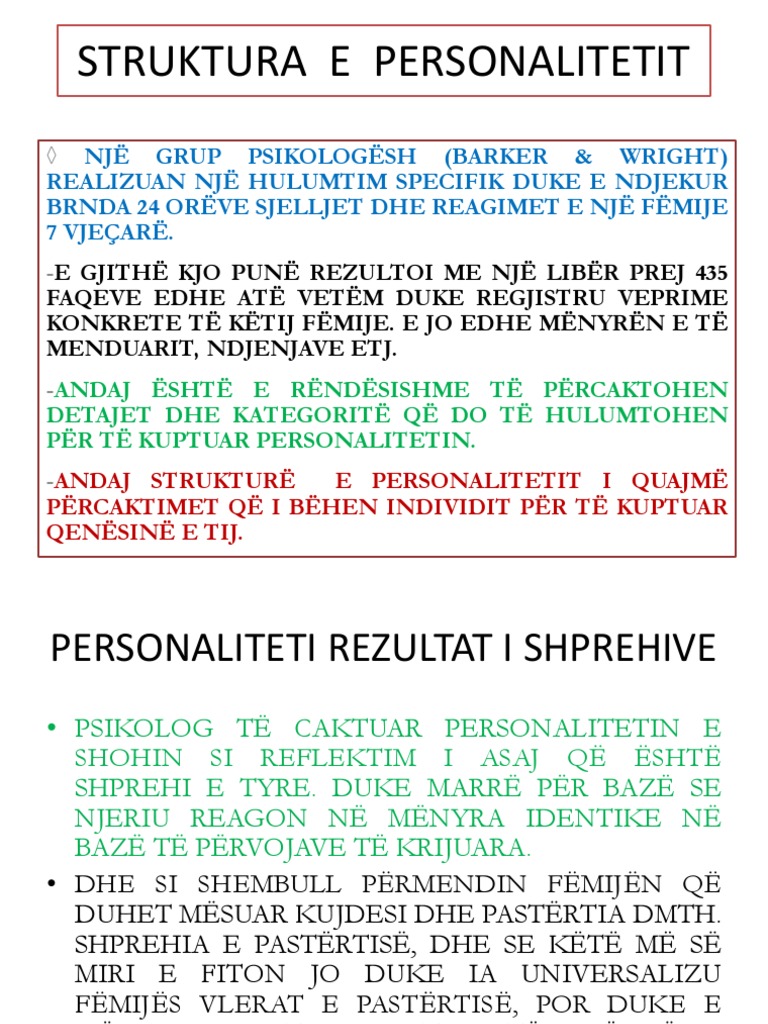 1 - Struktura e Personalitetit | PDF