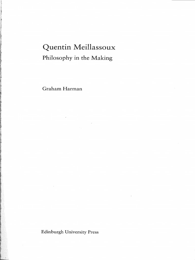 Meillassoux - Philosophy in The Making | PDF | Foreign Language Studies