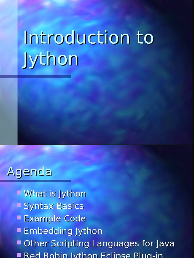 Jython Pdf Scripting Language Python Programming Language