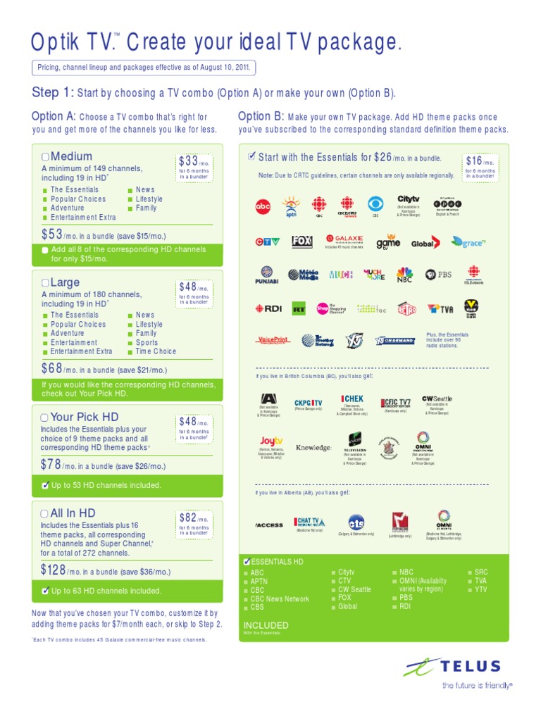 Optik Channel Selection | PDF | Cable Television | Media Industry