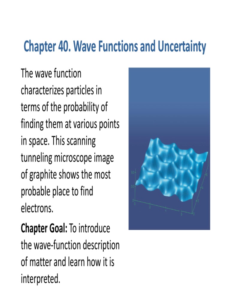 Chapter 40. Wave Functions and Uncertainty Chapter 40. Wave Functions and Uncertainty | PDF ...