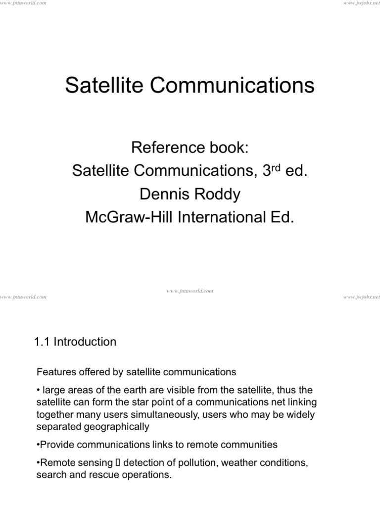 Satellite Communication LECTURE NOTES | PDF | Ionosphere | Orbit