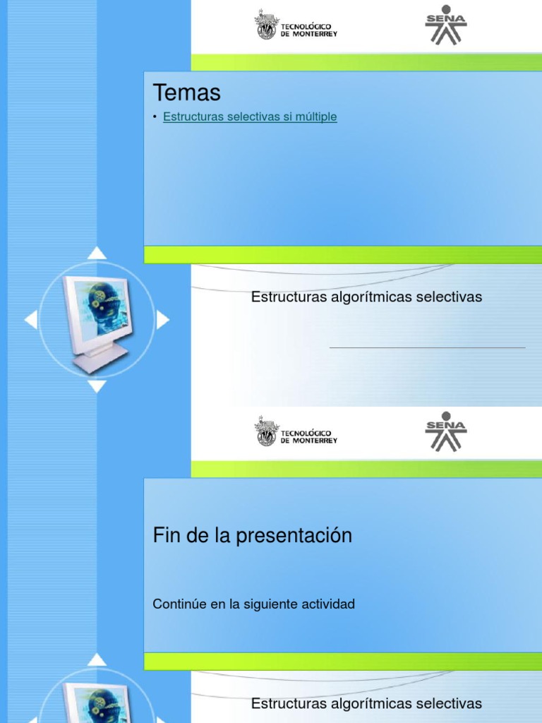 Estructuras Selectivas Múltiples en Algoritmos | PDF | Algoritmos | Proceso de desarrollo de ...