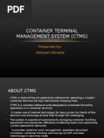 Container Terminal Management System (CTMS) : Synchronous Planning and Real Time Control System ...