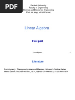 Matrix Algebra | PDF | Matrix (Mathematics) | System Of Linear Equations