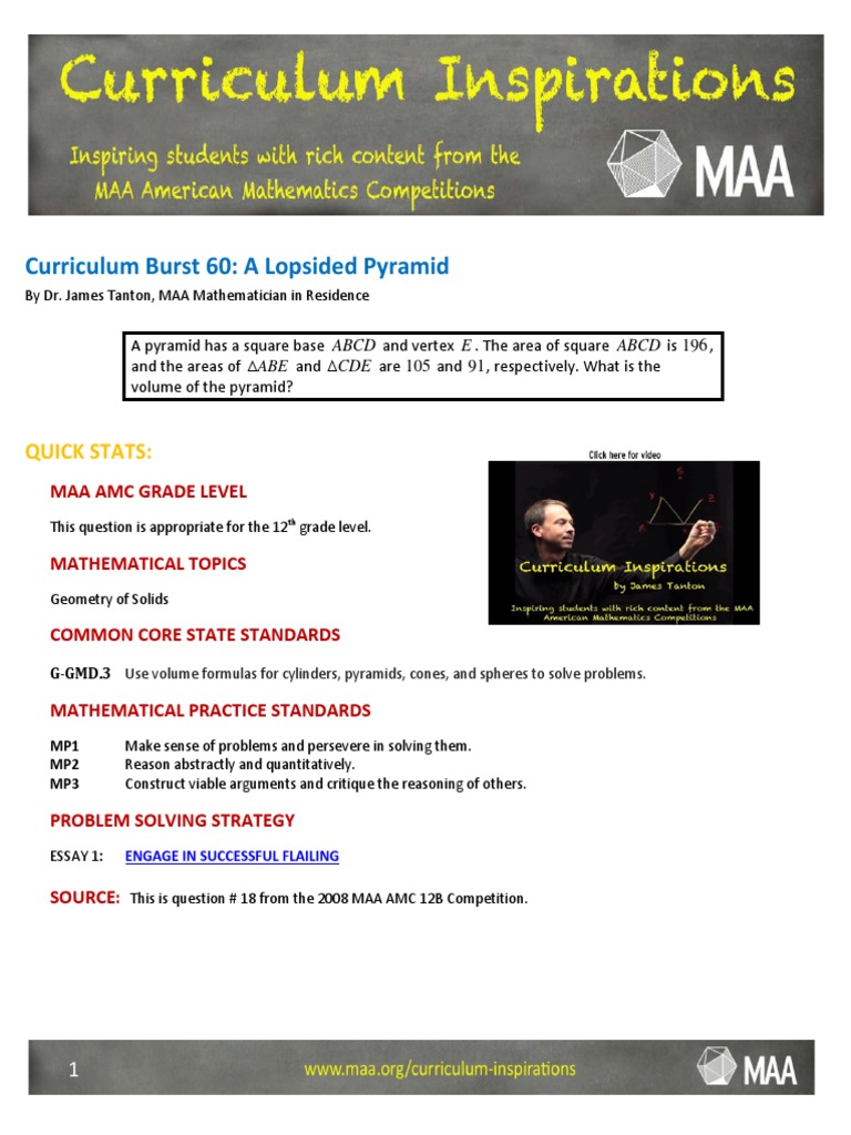 CB060 A Lopsided Pyramid | PDF | Triangle | Geometric Shapes