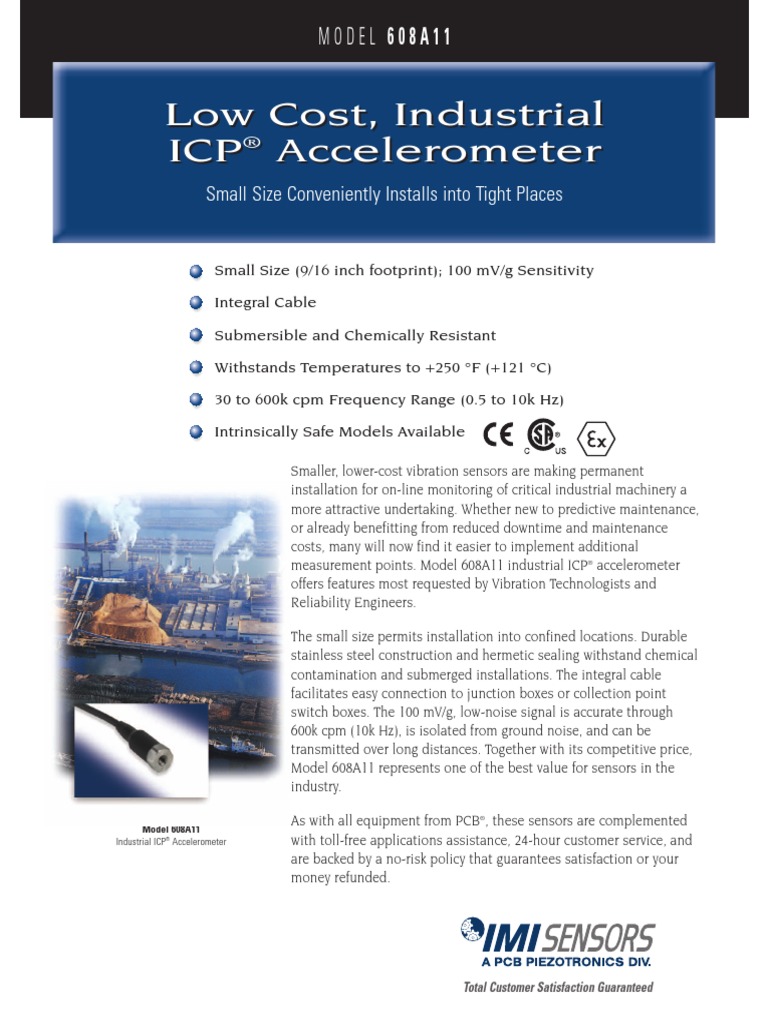 Low Cost, Industrial ICP Accelerometer | PDF | Accelerometer | Printed ...