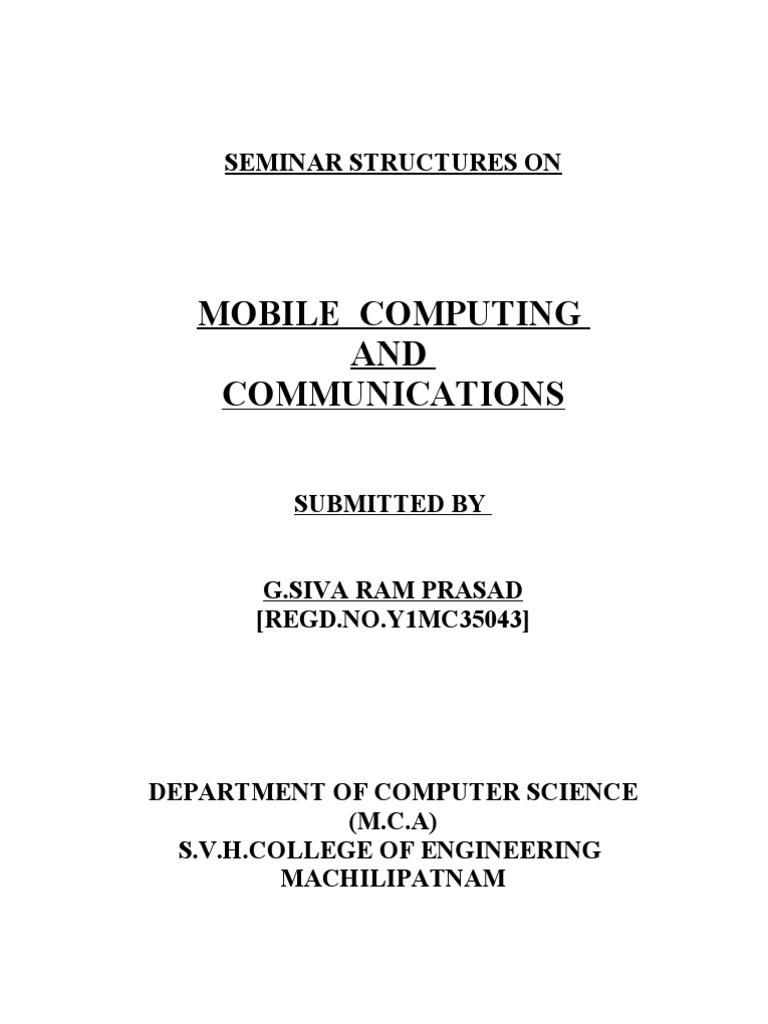 Mobile Computing | PDF | Wireless Lan | Computer Network