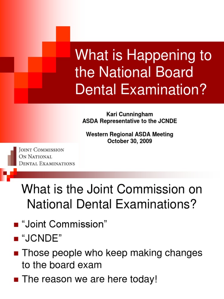 NBDE Presentation Cunningham | PDF | Test (Assessment) | Test/Examination