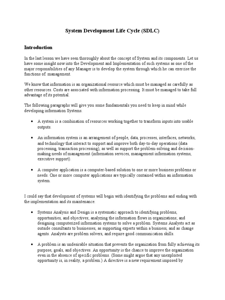 System Development Life Cycle-Notes | Download Free PDF | Prototype ...