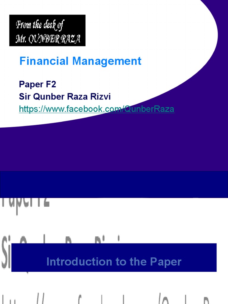 CIMA F2 Refresher - Qunber Raza | Goodwill (Accounting) | Balance Sheet