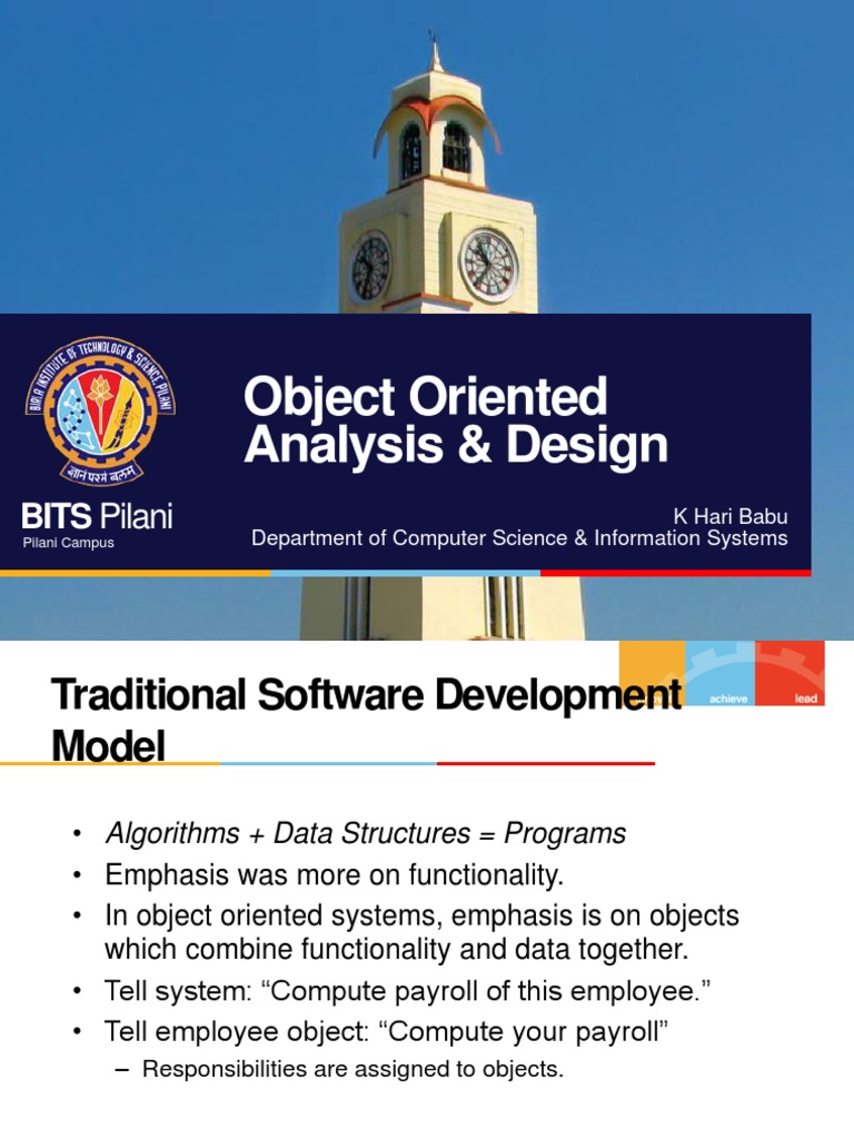 BITS Pilani OOAD Document Analysis & Design | PDF | Unified Modeling ...