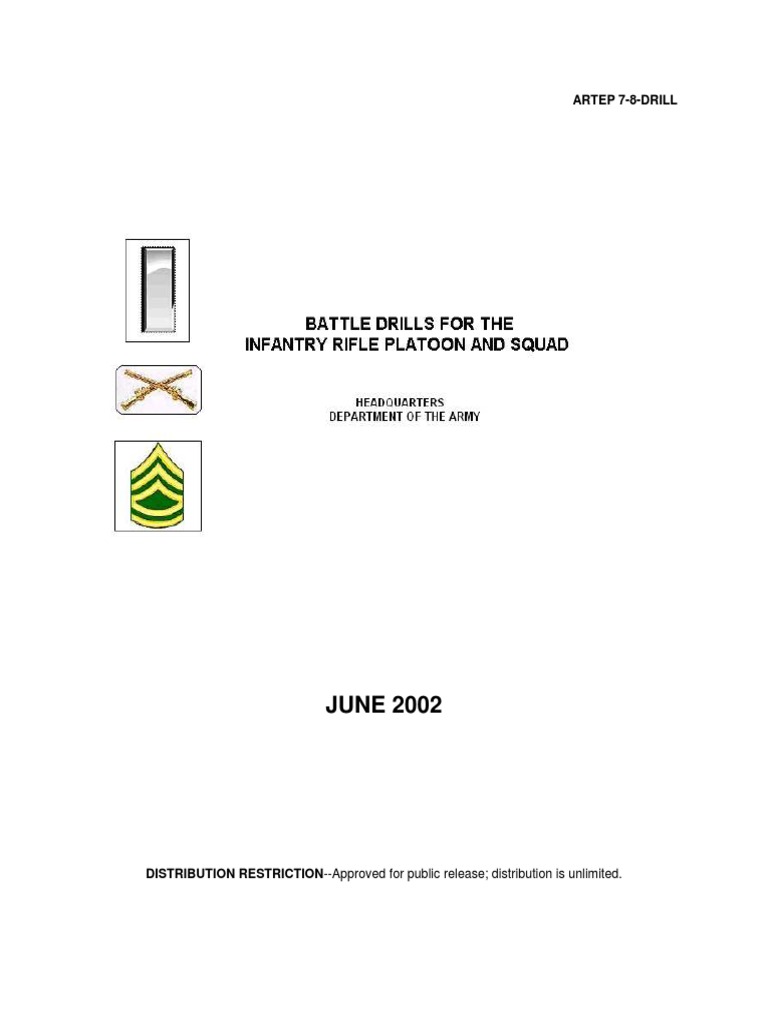 (ARTEP 7-8) Battle Drills For The Infantry Platoon and Squad | PDF | Platoon | Trench Warfare