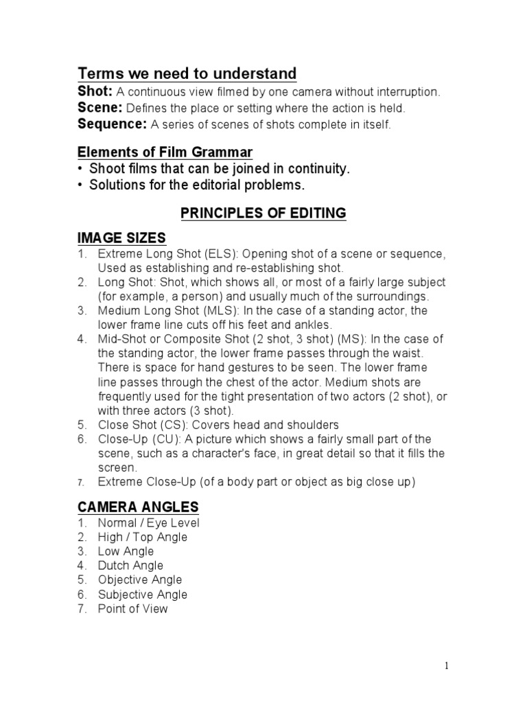 Principles of Editing | PDF | Leisure