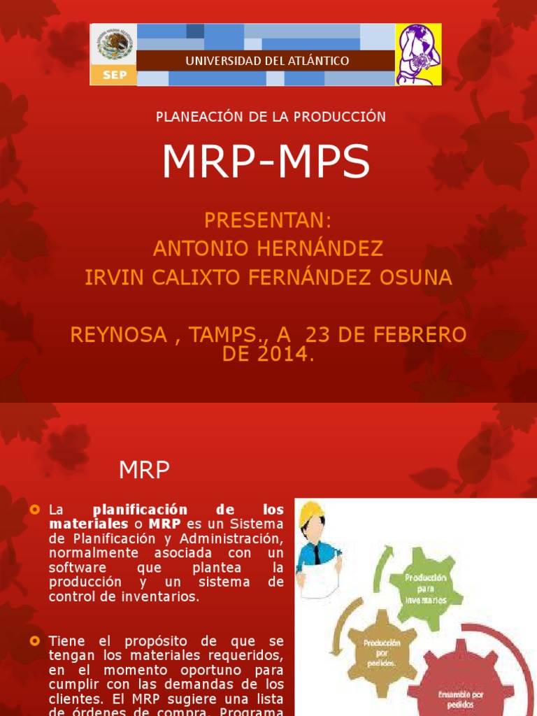 MRP VS MPS | PDF | Planificación | Inventario