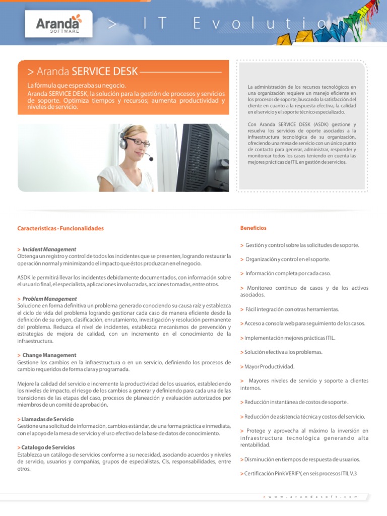 Aranda Service Desk: Gestión Eficiente de Soporte | PDF | Mesa de ayuda ...