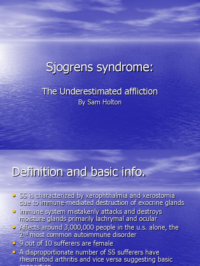 sjogrens syndrome ppt | Health Sciences | Wellness