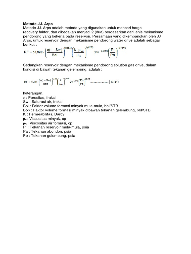 Metode JJ Arps | PDF