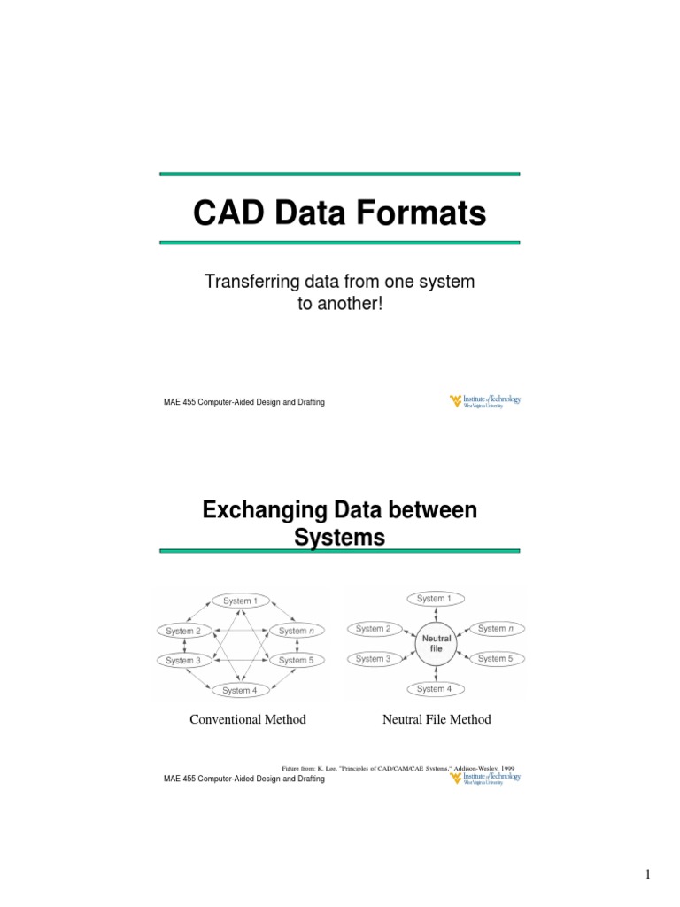 CAD Data Exchange Formats Overview | PDF | Computer Aided Design ...