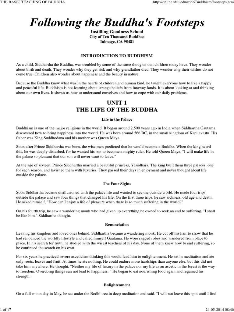 The Basic Teaching of Buddha | PDF | Noble Eightfold Path | Mahayana