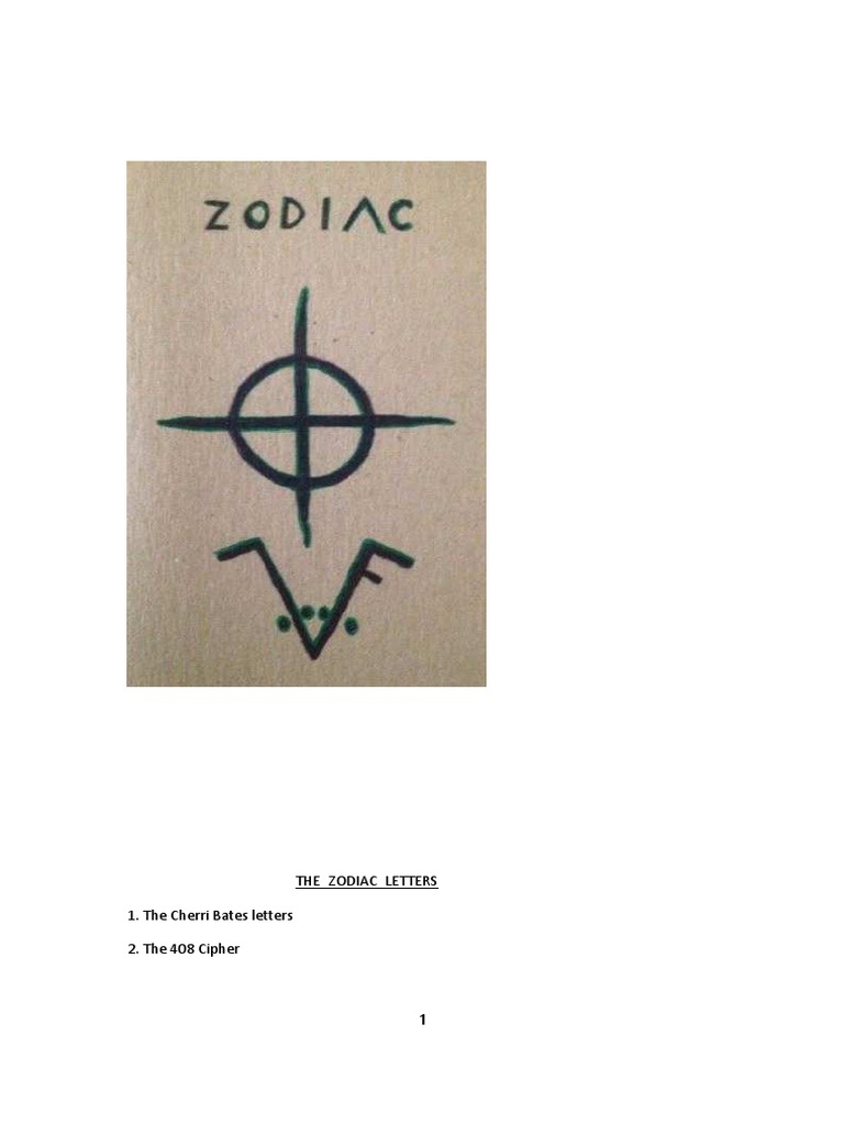 Zodiac Killer Letters | Violence