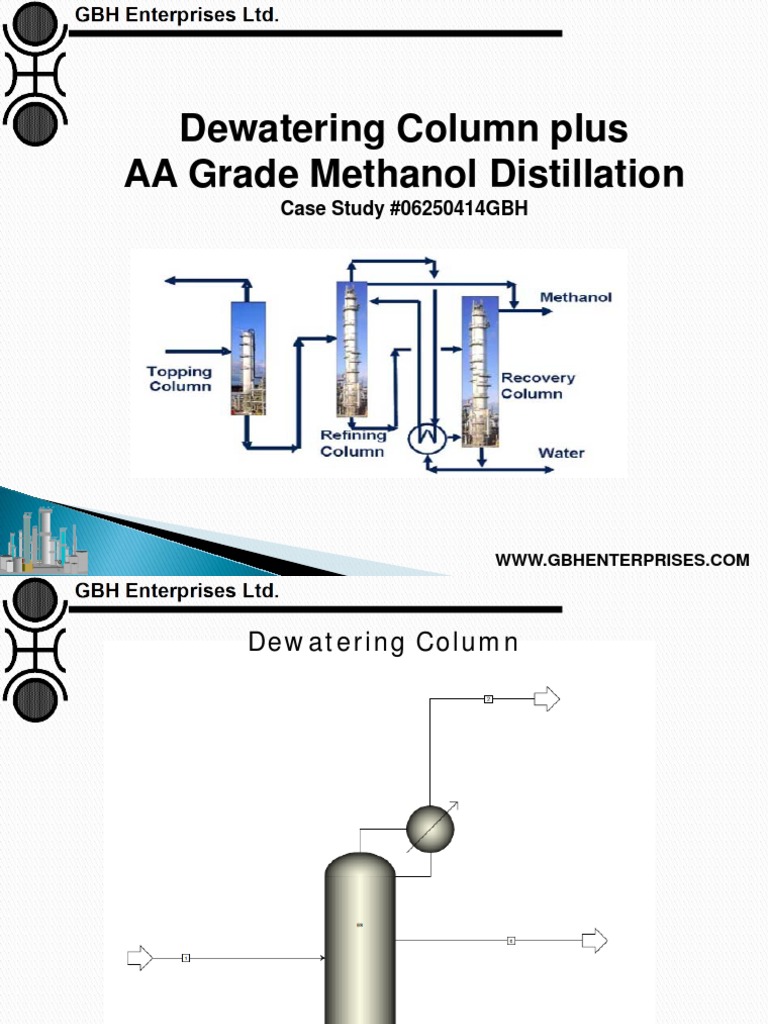 AA Grade Methanol Distillation Case Study | PDF