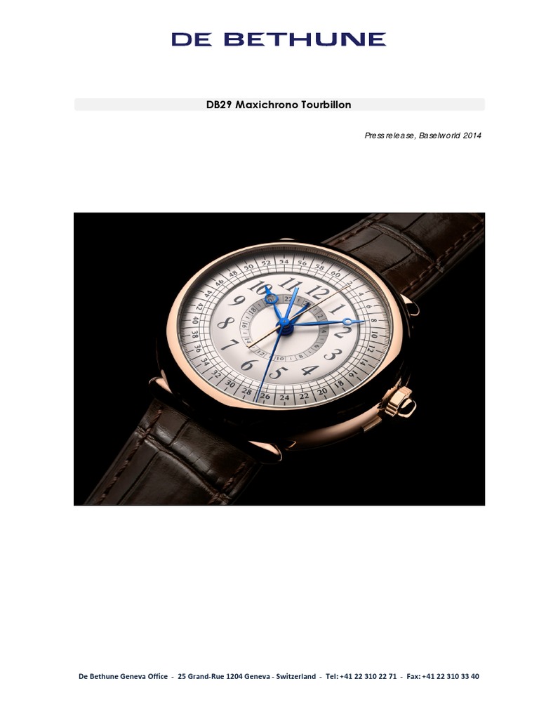 DB29 MaxiChrono-Tourbillon e | PDF | Clock | Mechanical Engineering