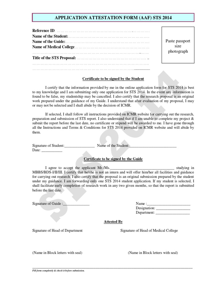 Application Attestation Form | PDF | Government | Business