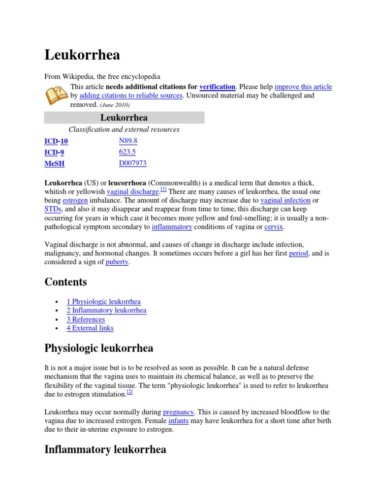 Leuk Orrhea | PDF | Gynaecology | Women's Health