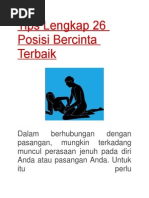30 Posisi Seks (Bergambar) - Cuba Sekarang Dengan Pasangan Anda | PDF