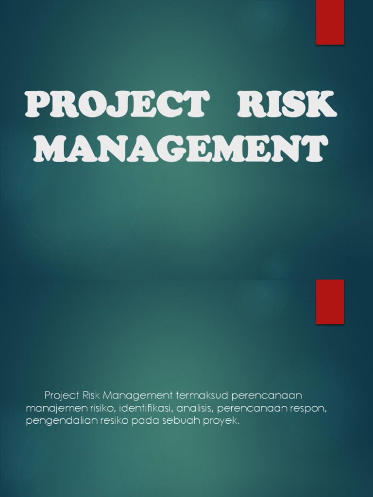 Chapter 8: Project Risk Management | PDF