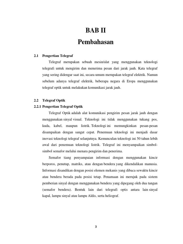 BAB II Makalah Telegraf | PDF