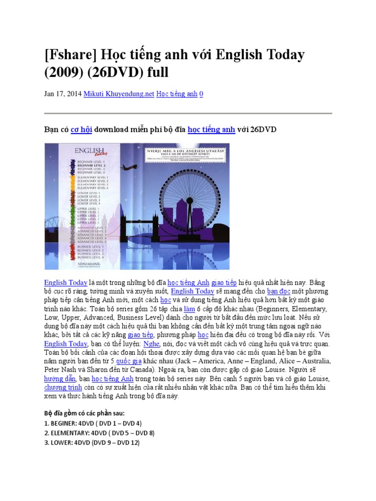 English Today (2009) (26DVD) | PDF