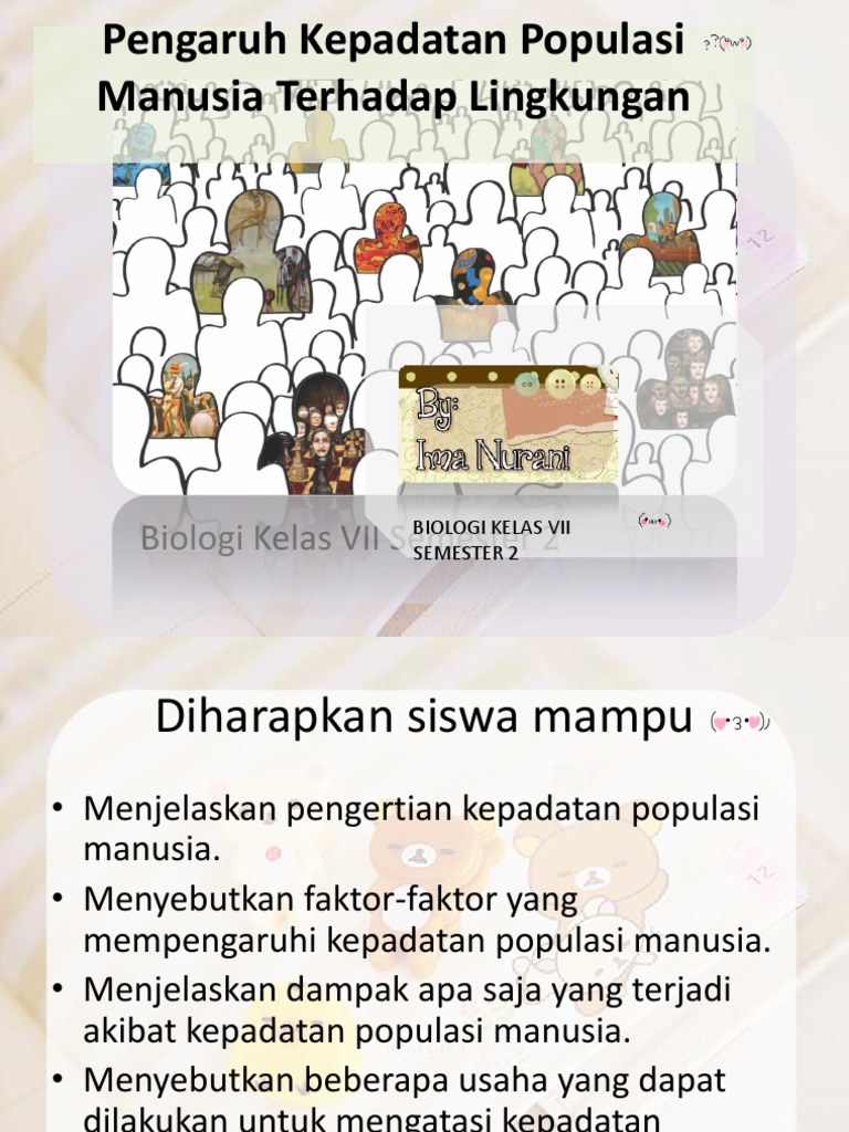 Pengaruh Kepadatan Populasi Manusia Terhadap Lingkungan | PDF